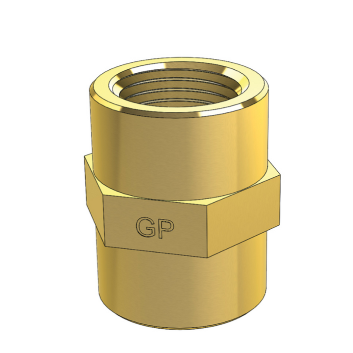 Brass Socket Straight Connector Female Thread Metric and Imperial ...